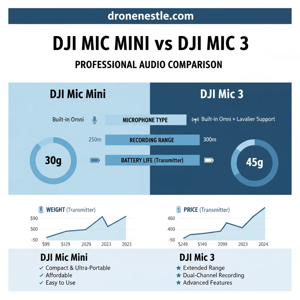 DJI Mic Mini vs Mic 3 Which Wireless Mic Is Best? 2026 - Drone Nestle