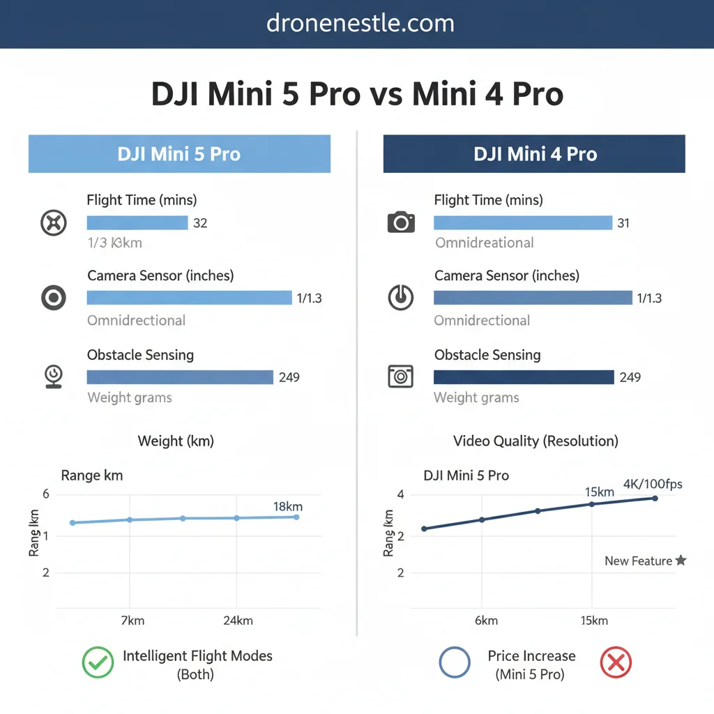 DJI Mini 5 Pro Versus Mini 4 Pro Our Real World Comparison 2026 - Drone ...
